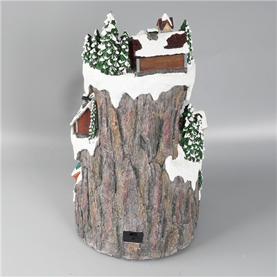 Mountain polyresin animated led lighted christmas village scene ...